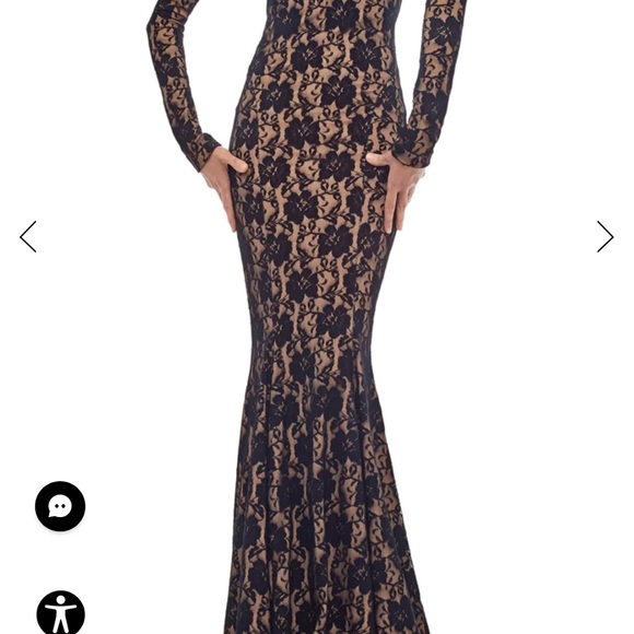 Norma Kamali | Dresses | Norma Kamala Long Lace Fishtail Gown M Nwt | Poshmark